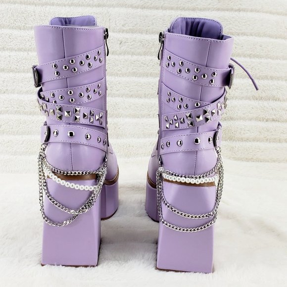 Ocho Torres | Shoes | Ice Stomper Lilac Drape Chain Stud Strap Punk ...